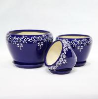 China QUANGUI QG-CM021 Glossy Ceramic Pot Round Small Indoor Planter Custom Color for sale