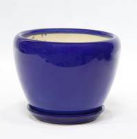 China QUANGUI QG-CM021 Glossy Ceramic Pot Round Small Indoor Planter Custom Color for sale