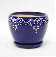 China QUANGUI QG-CM021 Glossy Ceramic Pot Round Small Indoor Planter Custom Color for sale