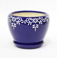 China QUANGUI QG-CM021 Glossy Ceramic Pot Round Small Indoor Planter Custom Color for sale