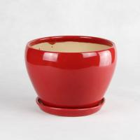 China QUANGUI QG-CM021 Glossy Ceramic Pot Round Small Indoor Planter Custom Color for sale