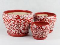China QUANGUI QG-CM021 Glossy Ceramic Pot Round Small Indoor Planter Custom Color for sale