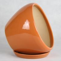 China QUANGUI QG-CM021 Glossy Ceramic Pot Round Small Indoor Planter Custom Color for sale