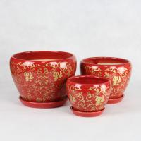 China QUANGUI QG-CM021 Glossy Ceramic Pot Round Small Indoor Planter Custom Color for sale