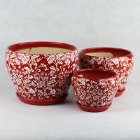 China QUANGUI QG-CM021 Glossy Ceramic Pot Round Small Indoor Planter Custom Color for sale