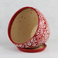 China QUANGUI QG-CM021 Glossy Ceramic Pot Round Small Indoor Planter Custom Color for sale