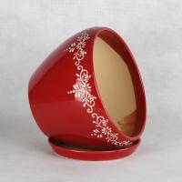 China QUANGUI QG-CM021 Glossy Ceramic Pot Round Small Indoor Planter Custom Color for sale