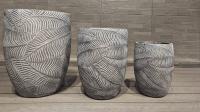 China Custom Fiber Clay Planter Modern Frost Resistant Durable Lightweight 3 Sizes for sale