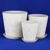 China Customizable Ceramic Pots For  Gardening In Different Colors for sale