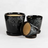 China Customizable Ceramic Pots For  Gardening In Different Colors for sale