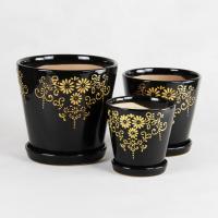 China Customizable Ceramic Pots For  Gardening In Different Colors for sale