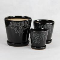 China Customizable Ceramic Pots For  Gardening In Different Colors for sale
