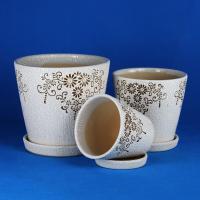 China Customizable Ceramic Pots For  Gardening In Different Colors for sale
