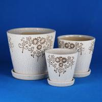 China Customizable Ceramic Pots For  Gardening In Different Colors for sale