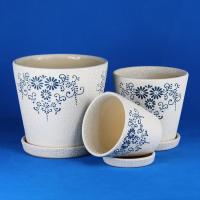 China Customizable Ceramic Pots For  Gardening In Different Colors for sale