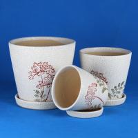 China Customizable Ceramic Pots For  Gardening In Different Colors for sale