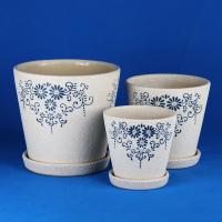 China Customizable Ceramic Pots For  Gardening In Different Colors for sale