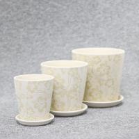 China Customizable Ceramic Pots For  Gardening In Different Colors for sale