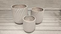 China Round Fiber Clay Planter Durable Waterproof Fireproof for Charcoal Oven Camping Burner Barbecue for sale