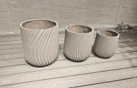 China Round Fiber Clay Planter Durable Waterproof Fireproof for Charcoal Oven Camping Burner Barbecue for sale