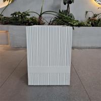 China Frost Resistant Fiber Clay Planter D305xH435mm Hand Carved Lightweight Modern for sale