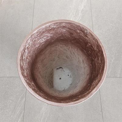 China Fiber Clay Planter Round D320xH550 Modern Durable for Garden Patio for sale