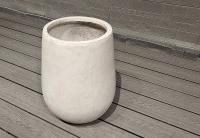 China Fiber Clay Planter D460mm H70mm Hand Carved Reinforced Lightweight Waterproof Fireproof for sale