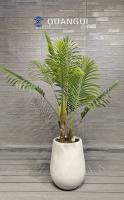 China Fiber Clay Planter D460mm H70mm Hand Carved Reinforced Lightweight Waterproof Fireproof for sale
