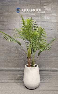 China Fiber Clay Planter D460mm H70mm Hand Carved Reinforced Lightweight Waterproof Fireproof for sale