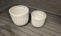 China Fiber Clay Planter Waterproof Fireproof Durable Outdoor Round 520mm Height for sale