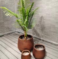 China Frost Resistant Fiber Clay Planter ISO9001 CE Lightweight Durable 5-6 Years Outdoor for sale
