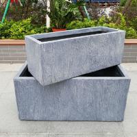 China Quangui Modern Fiber Clay Planter Round Powder Coated D440x390mm for sale