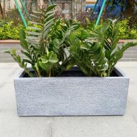 China Quangui Modern Fiber Clay Planter Round Powder Coated D440x390mm for sale