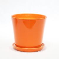China QUANGUI QG-CM021 Small Ceramic Pots with Drainage Holes Modern Glossy Round Planters for sale