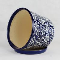 China QUANGUI QG-CM021 Small Ceramic Pots with Drainage Holes Modern Glossy Round Planters for sale