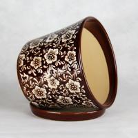 China QUANGUI QG-CM021 Small Ceramic Pots with Drainage Holes Modern Glossy Round Planters for sale