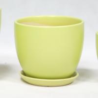 China QUANGUI QG-CM021 Modern Glossy Ceramic Pot with Drainage Hole for Indoor Plants for sale
