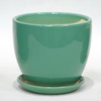 China QUANGUI QG-CM021 Modern Glossy Ceramic Pot with Drainage Hole for Indoor Plants for sale