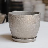 China QUANGUI QG-CM021 Modern Glossy Ceramic Pot with Drainage Hole for Indoor Plants for sale