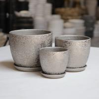 China QUANGUI QG-CM021 Modern Glossy Ceramic Pot with Drainage Hole for Indoor Plants for sale