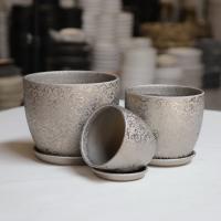 China QUANGUI QG-CM021 Modern Glossy Ceramic Pot with Drainage Hole for Indoor Plants for sale