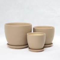 China QUANGUI QG-CM021 Modern Glossy Ceramic Pot with Drainage Hole for Indoor Plants for sale