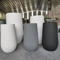China Fiber Clay Planter D440x390mm Frost Resistant Custom Color for Patio Garden for sale