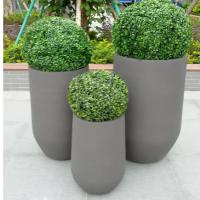 China Fiber Clay Planter D440x390mm Frost Resistant Custom Color for Patio Garden for sale