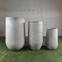 China Fiber Clay Planter D440x390mm Frost Resistant Custom Color for Patio Garden for sale