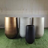 China Fiber Clay Planter D440x390mm Frost Resistant Custom Color for Patio Garden for sale