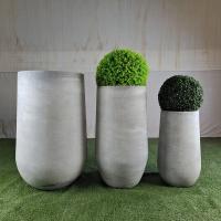 China Fiber Clay Planter D440x390mm Frost Resistant Custom Color for Patio Garden for sale