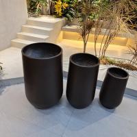 China Fiber Clay Planter D440x390mm Frost Resistant Custom Color for Patio Garden for sale