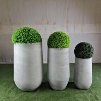China Fiber Clay Planter D440x390mm Frost Resistant Custom Color for Patio Garden for sale