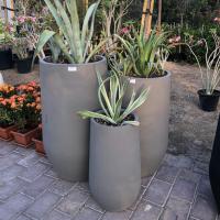 China Fiber Clay Planter D440x390mm Frost Resistant Custom Color for Patio Garden for sale
